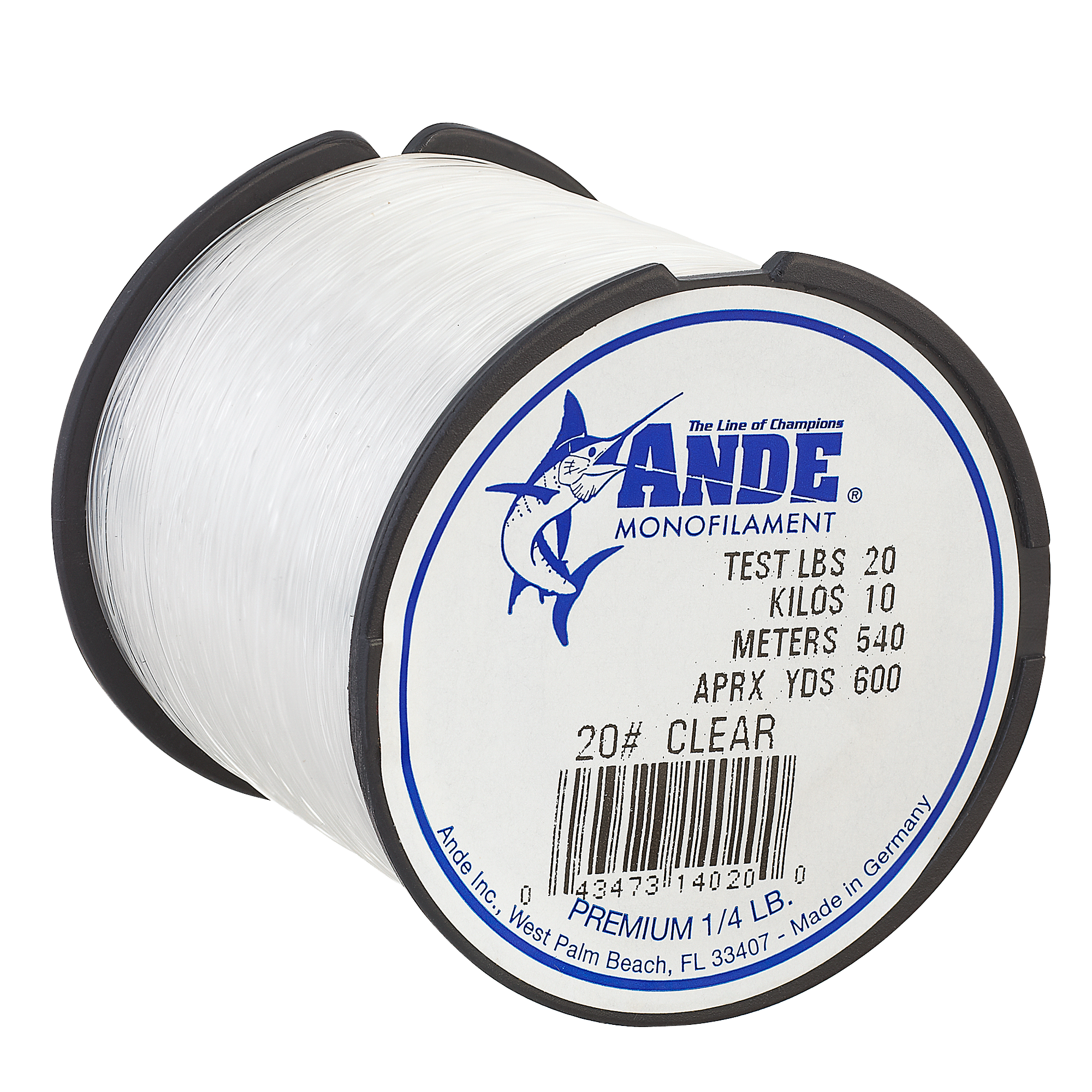 Ande Premium Monofilament Line 1/4 lb. Spool - 20-lb. - Clear | Bass ...
